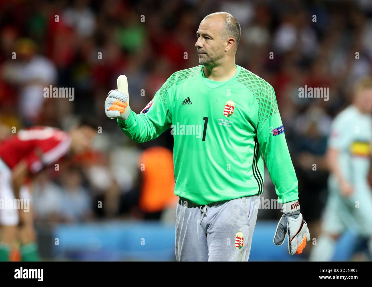 Hungary goalkeeper Gabor Kiraly gives the thumbs up Stock Photo - Alamy