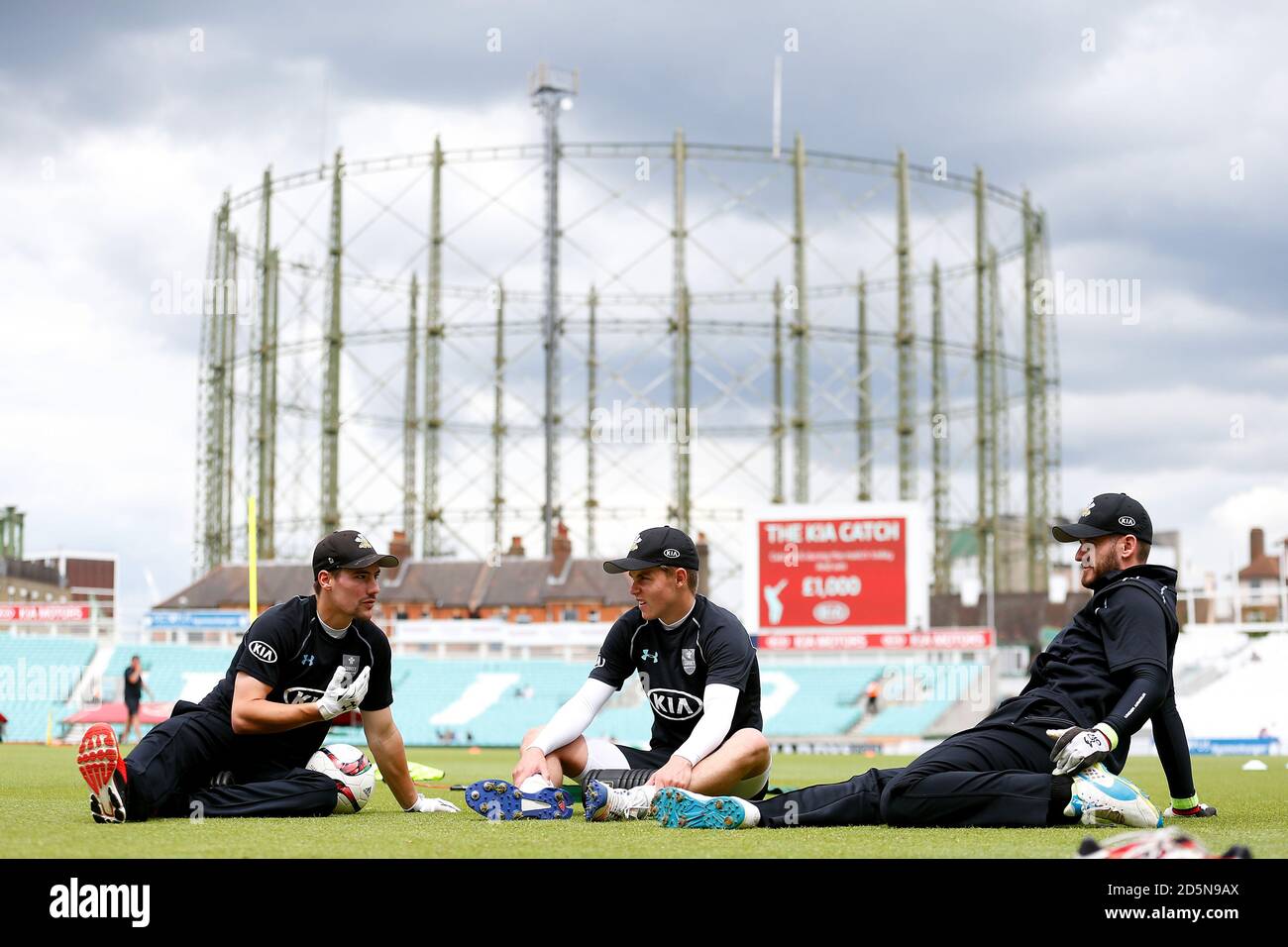 L-R: Surrey's Rory Burns, Sam Curran and Steve Davies Stock Photo - Alamy