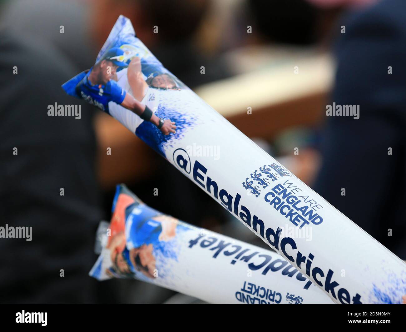 A detailed view of England branded clappers Stock Photo - Alamy
