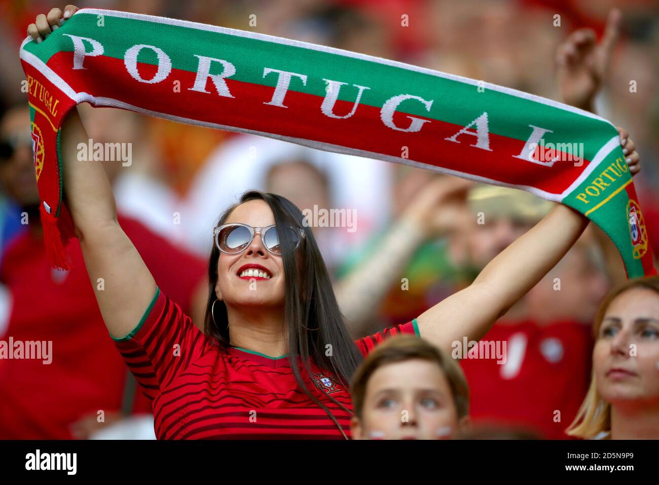 Portugal fans prior to the match Stock Photo - Alamy