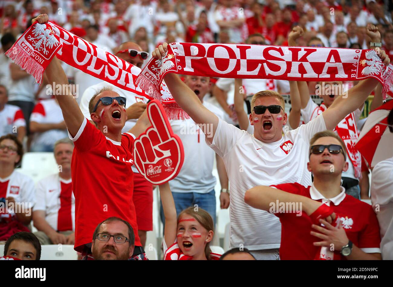 Poland fans in the stands prior to the match Stock Photo - Alamy