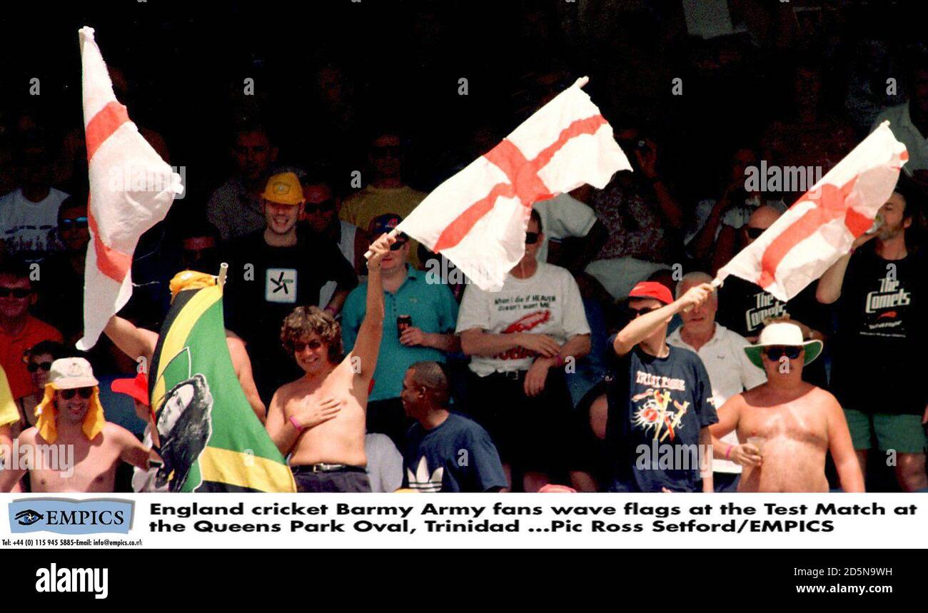 England cricket Barmy Army fans wave flags at the Test Match at the ...