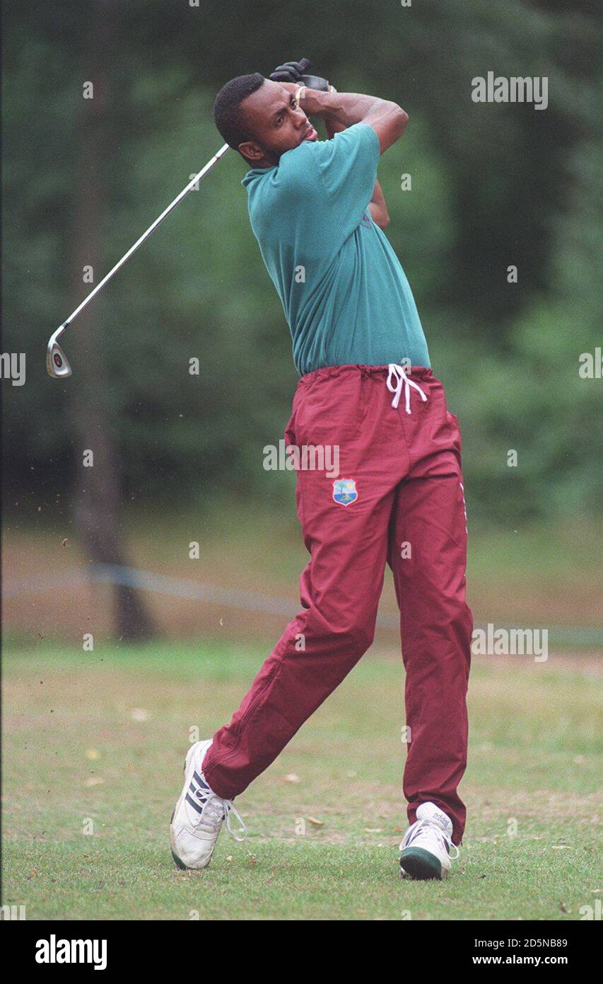 West Indies cricketer Courtney Walsh on the golf course Stock Photo - Alamy