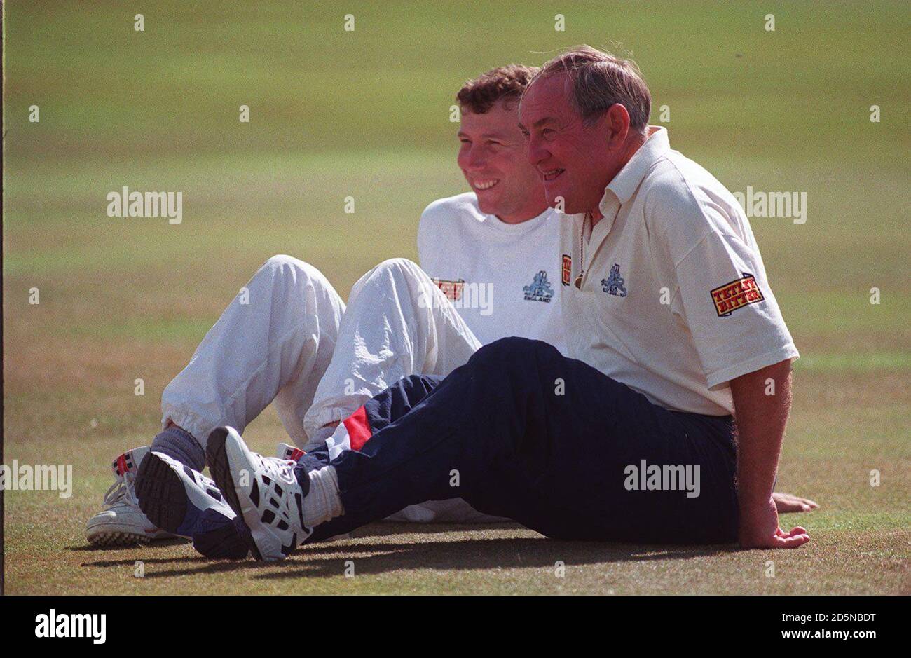 England's manager Ray Illingworth (right) and captain Michael Atherton ...