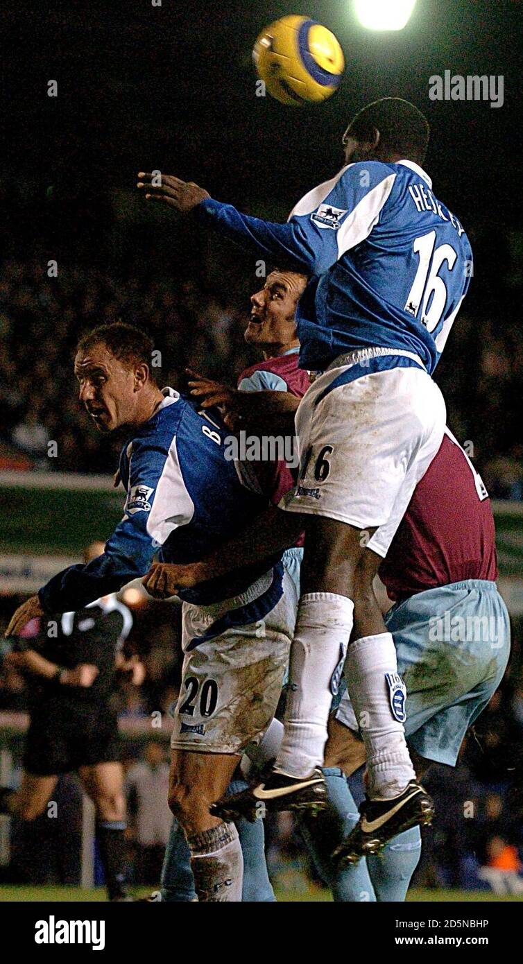 Birmingham citys emile heskey 16 heads just over the bar hi-res stock ...