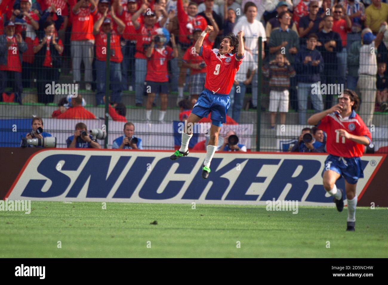 Chile's Marcelo Salas (right) looks on as teammate Ivan Zamorano (left ... Chile's Marcelo Salas (right) looks on as teammate Ivan Zamorano (left ...
