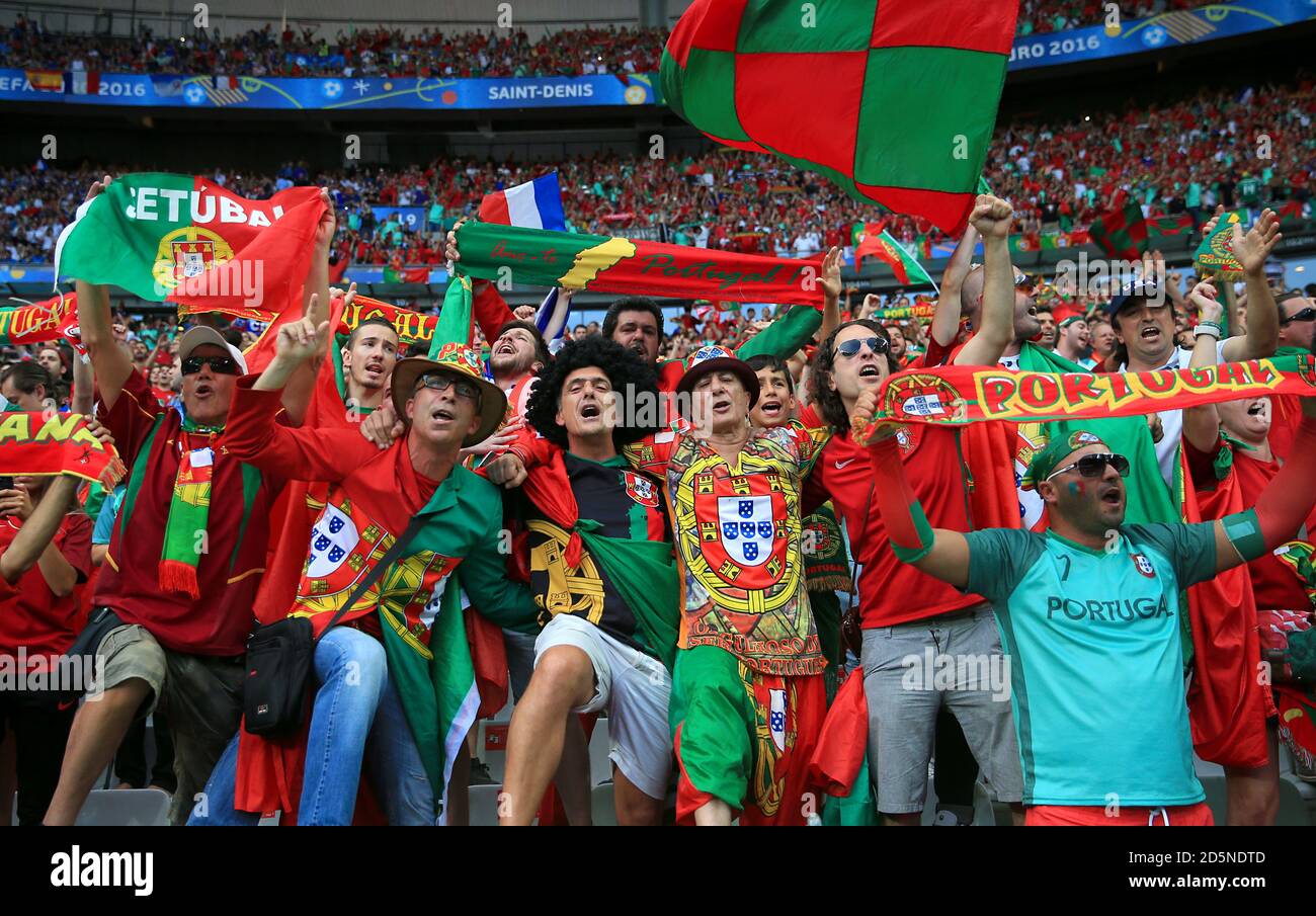 Portugal fans in the stands prior to the match Stock Photo - Alamy