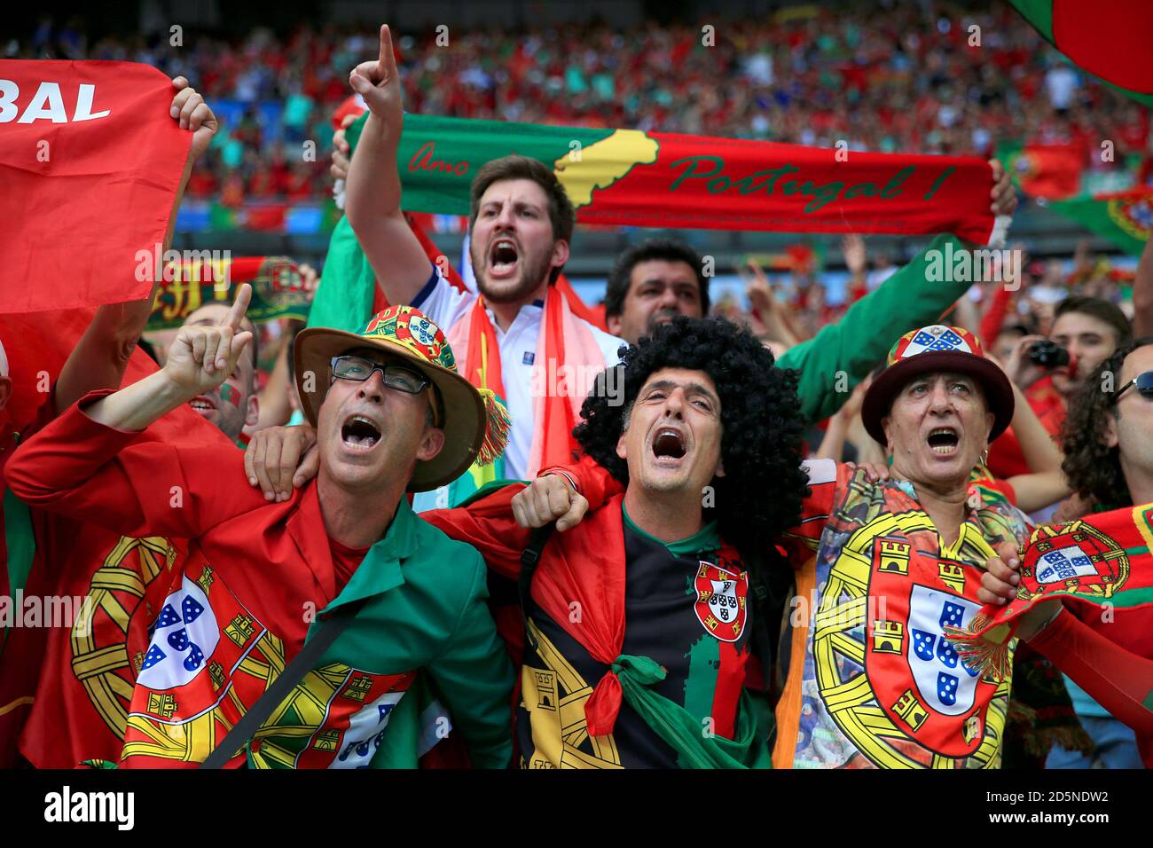 Portugal fans in the stands prior to the match Stock Photo - Alamy