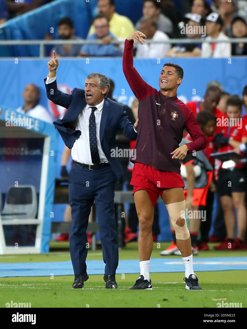 Portugal manager Fernando Santos and Portugal's Cristiano Ronaldo ...