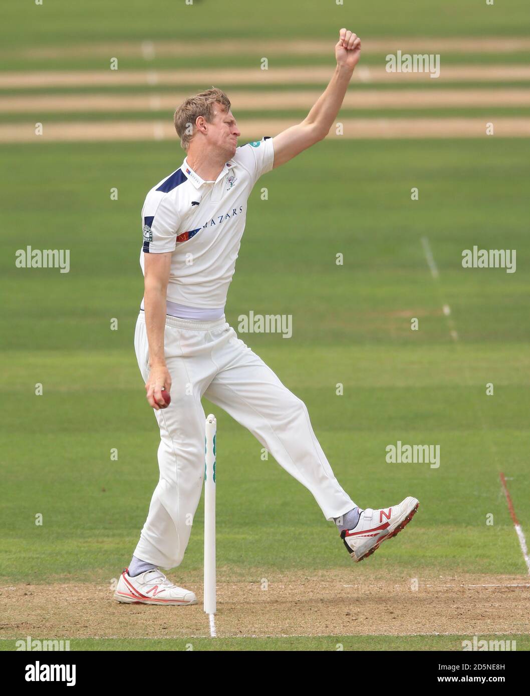 Yorkshire's Steven Patterson bowls Stock Photo - Alamy