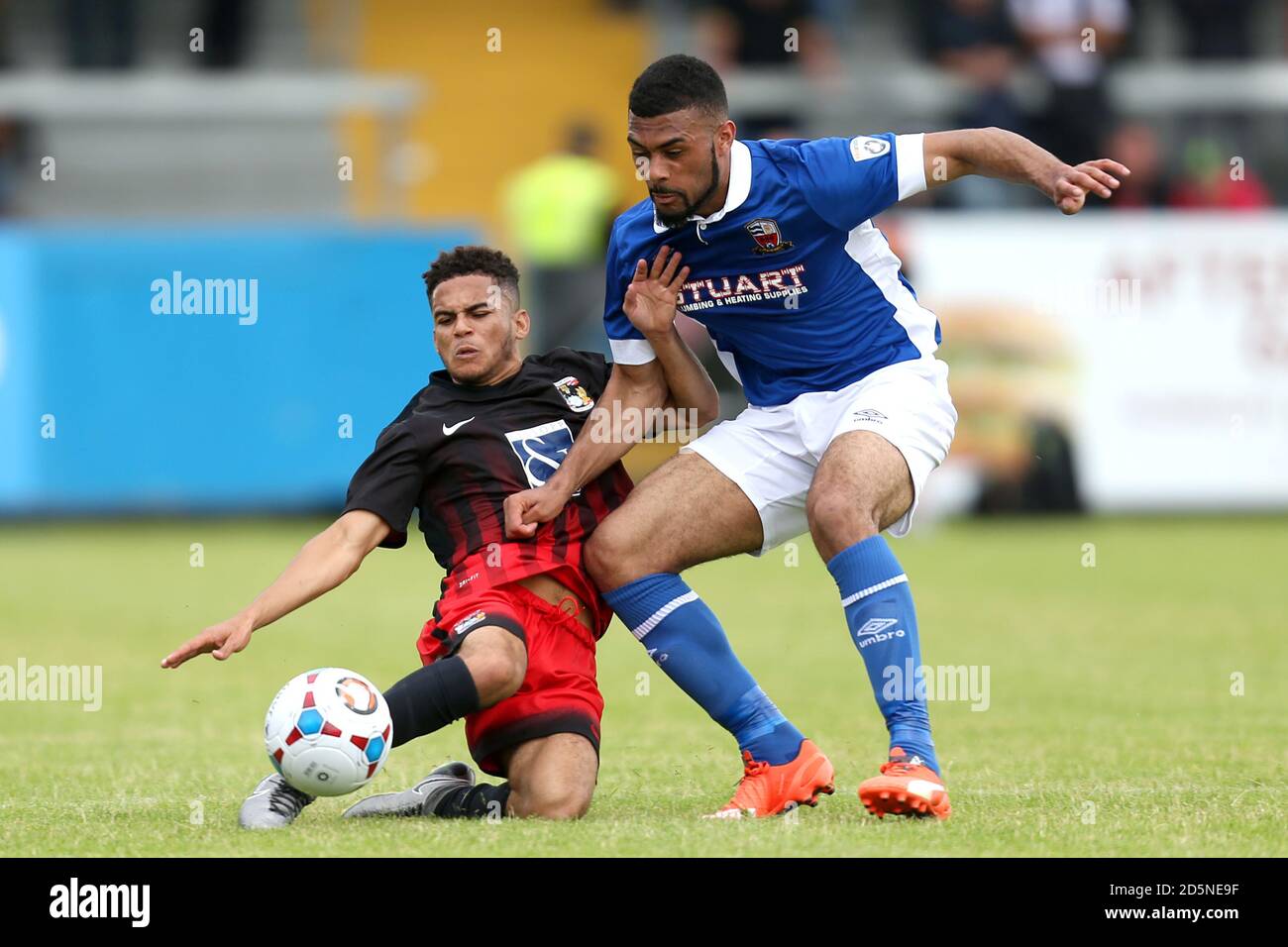 Nuneaton's Joe Debayo (right) and Coventry City's Devon Kelly-Evans ...