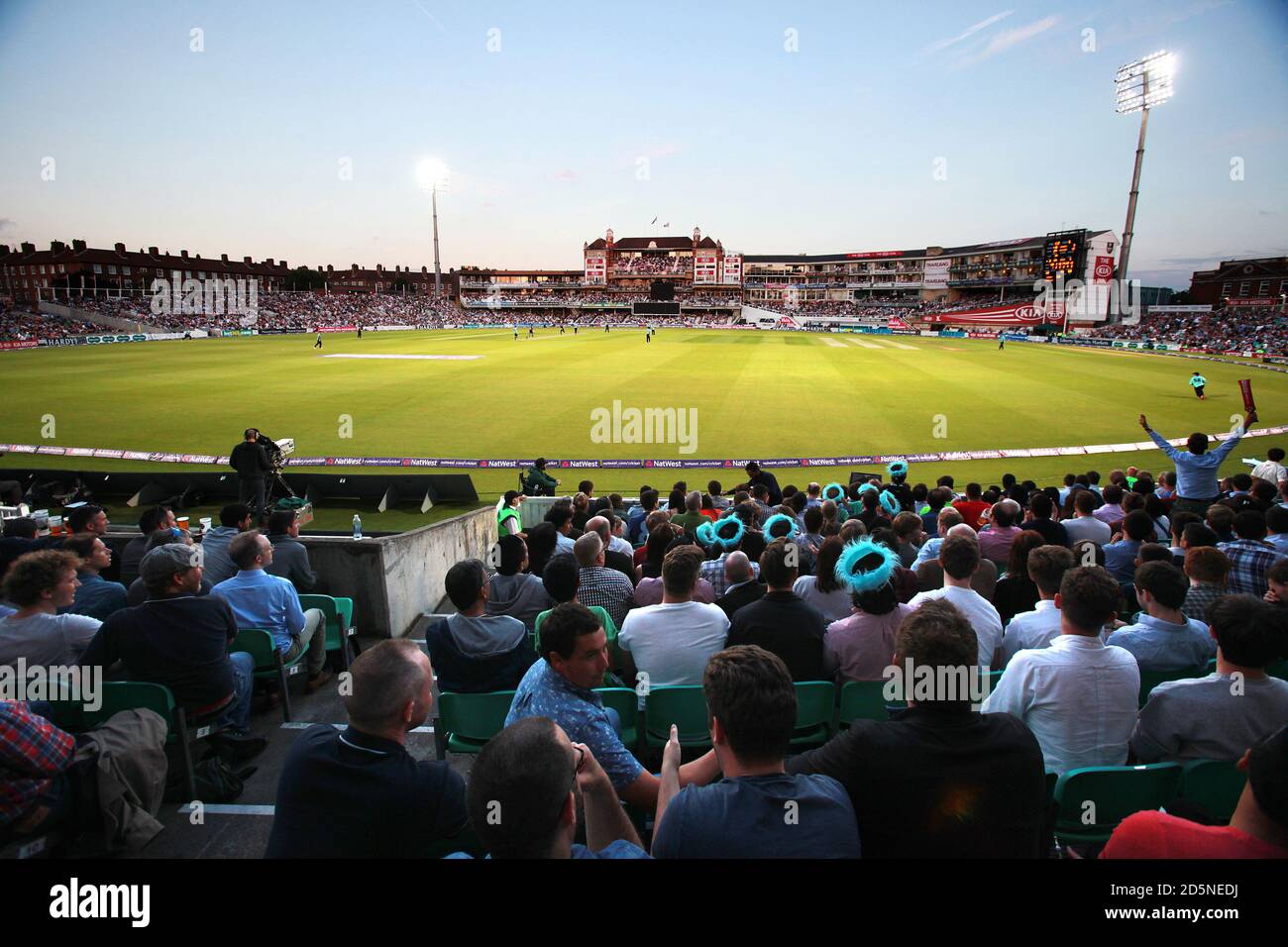 Surrey fans watch the action at the Kia Oval Stock Photo - Alamy