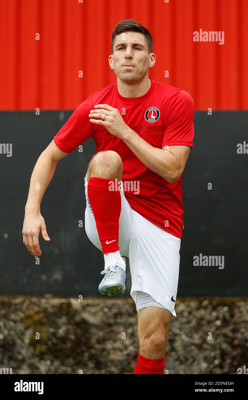 Charlton Athletic's Lewis Buxton during training before the game Stock ...