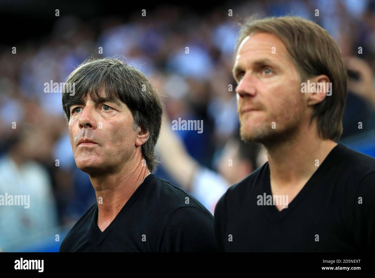 Germany manager Joachim Low (left) and assistant Thomas Schneider Stock ...