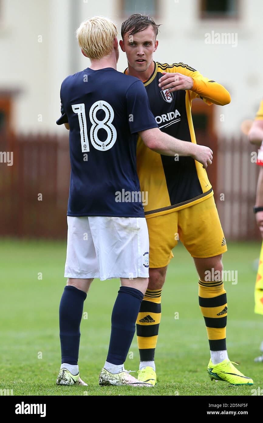 Fulham's Lasse Vigen Christensen (right) and Preston North End's Ben ...