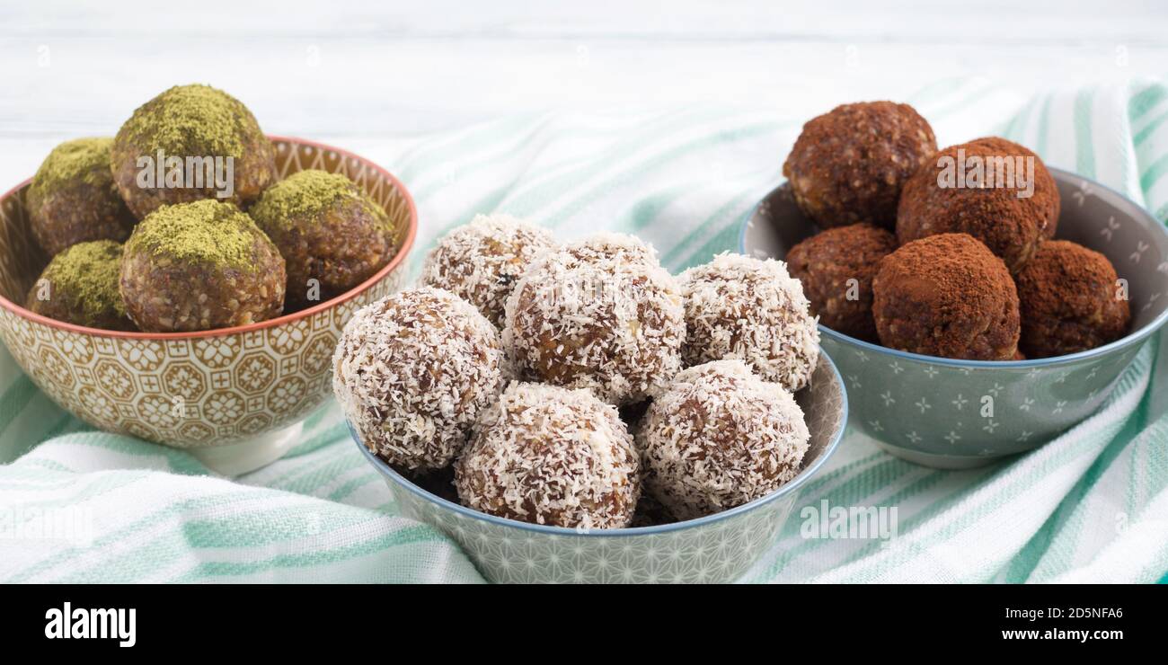 Raw energy balls matcha hi-res stock photography and images - Alamy