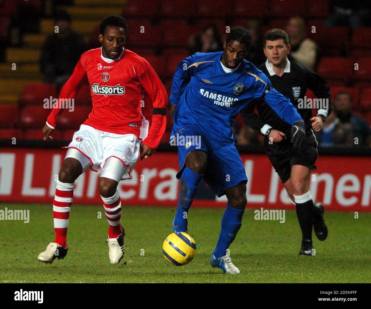 Charlton Athletic's Jason Euell is challenged by Chelsea's Anthony ...