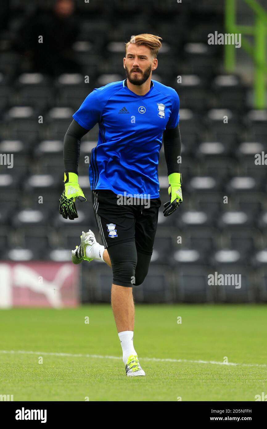 Birmingham City goalkeeper Adam Legzdins Stock Photo - Alamy