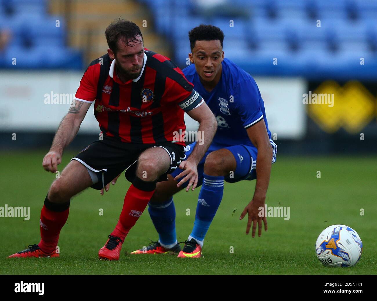 Shrewsbury Town's Jim O'Brien and Birmingham City's Josh Dacres Cogley ...