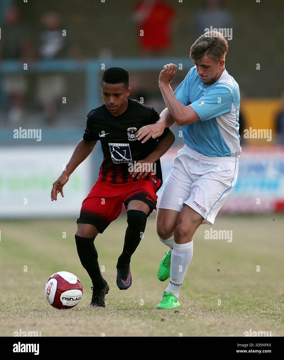 Rugby Town's Connor Green and Coventry City's Kyle Spence Stock Photo ...