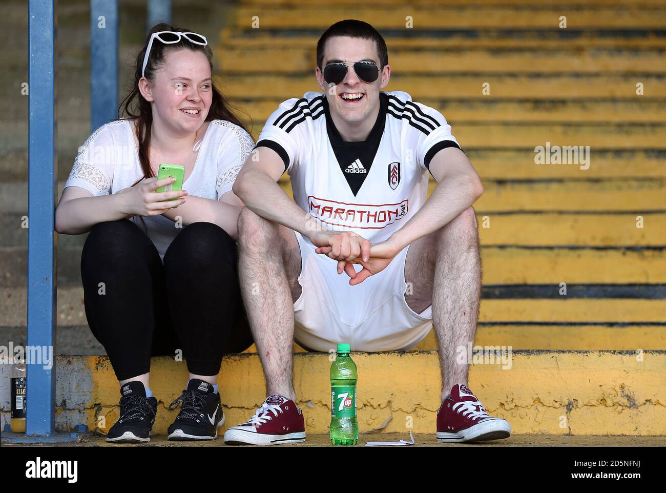 Fulham fans before the game Stock Photo - Alamy