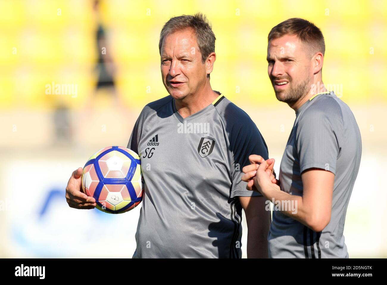 Fulham coach Stuart Gray (left Stock Photo - Alamy