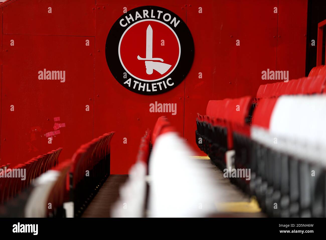 A general view of the Charlton Athletic club badge at the Valley Stock ...