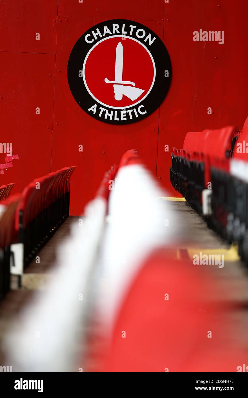 A general view of the club badge at the valley hi-res stock photography ...