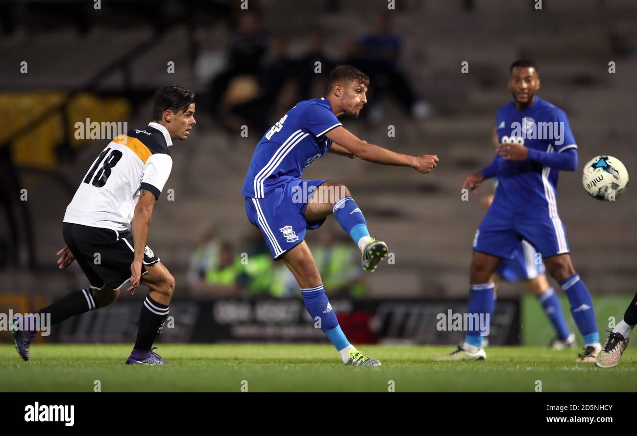 Birmingham City's Jack Storer shoots at goal during game against Port ...