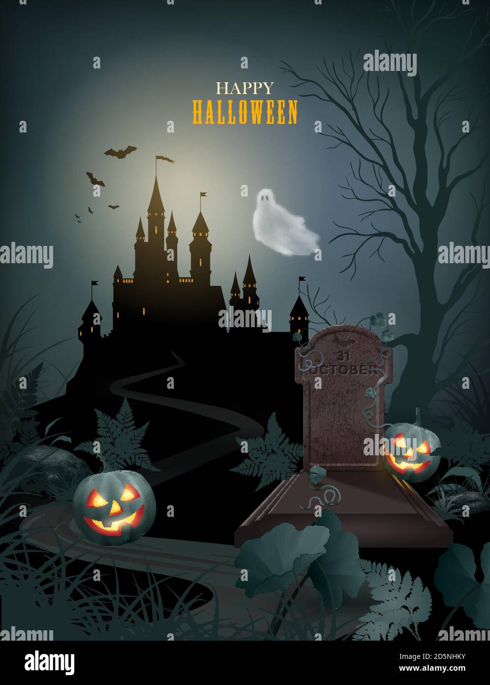 Halloween magic party flyer Stock Vector Images - Alamy