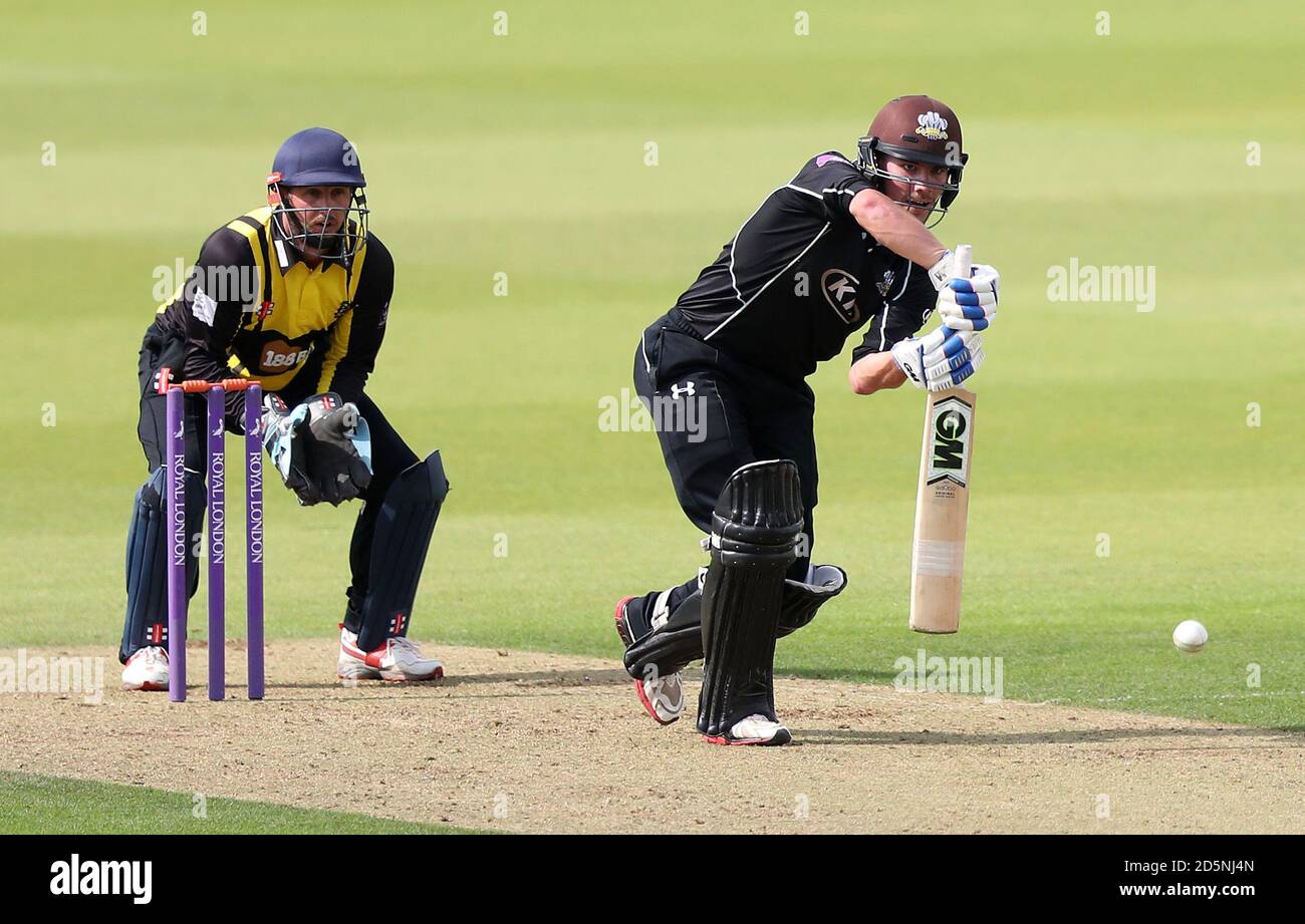 Surrey's Rory Burns in batting action Stock Photo - Alamy