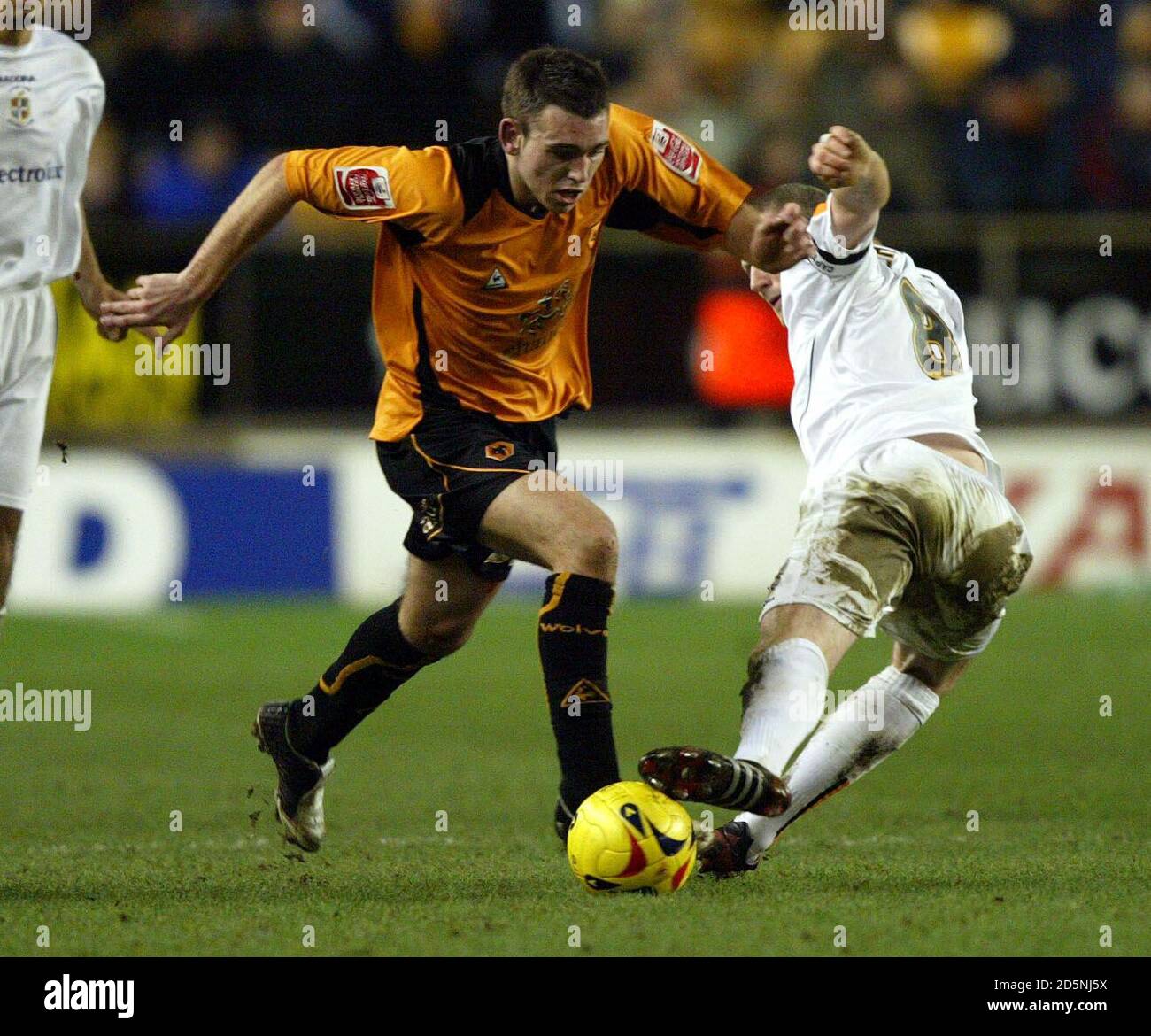 Wolverhampton Wanderers' Mark Davies and Luton Town's Kevin Nicholls ...