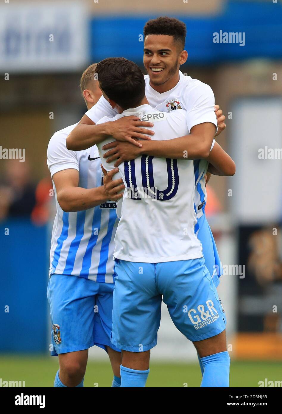 Coventry City's Dion Kelly-Evans celebrates his goal Stock Photo - Alamy