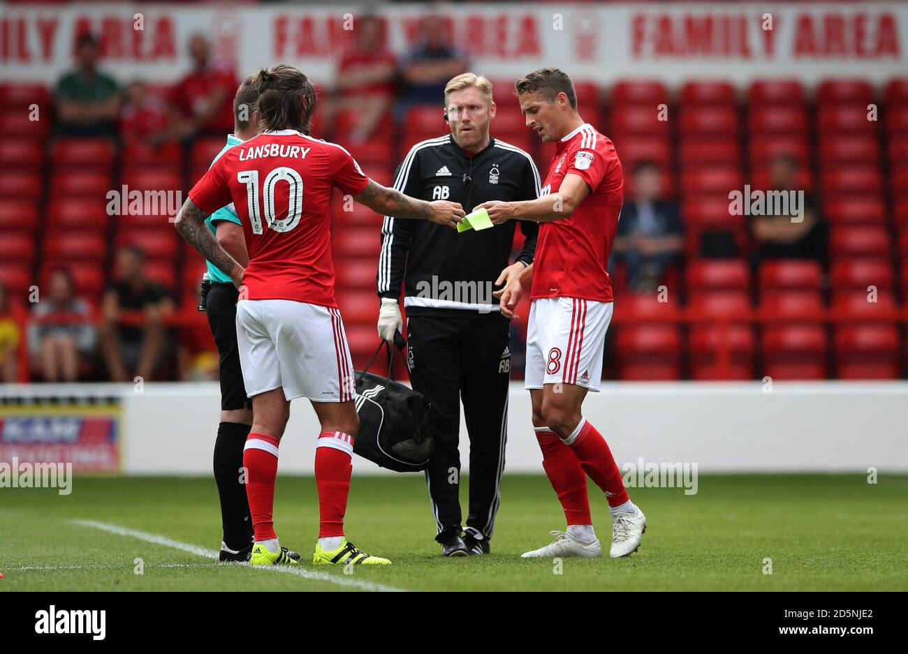 Nottingham Forest captain Chris Cohen (right) shows his dejection as he ...