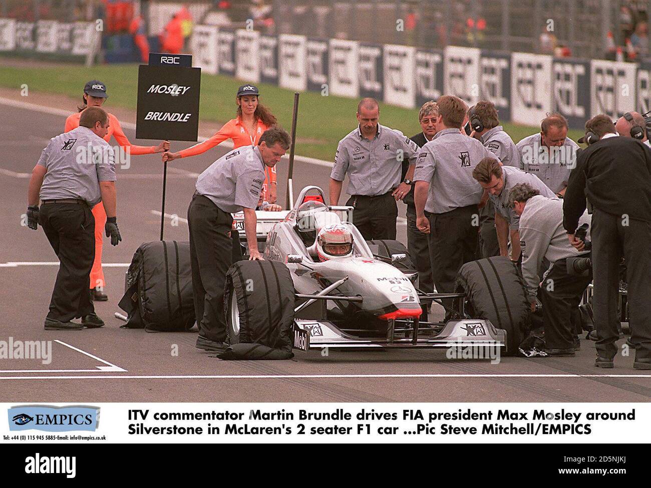 ITV commentator Martin Brundle drives FIA president Max Mosley around ...