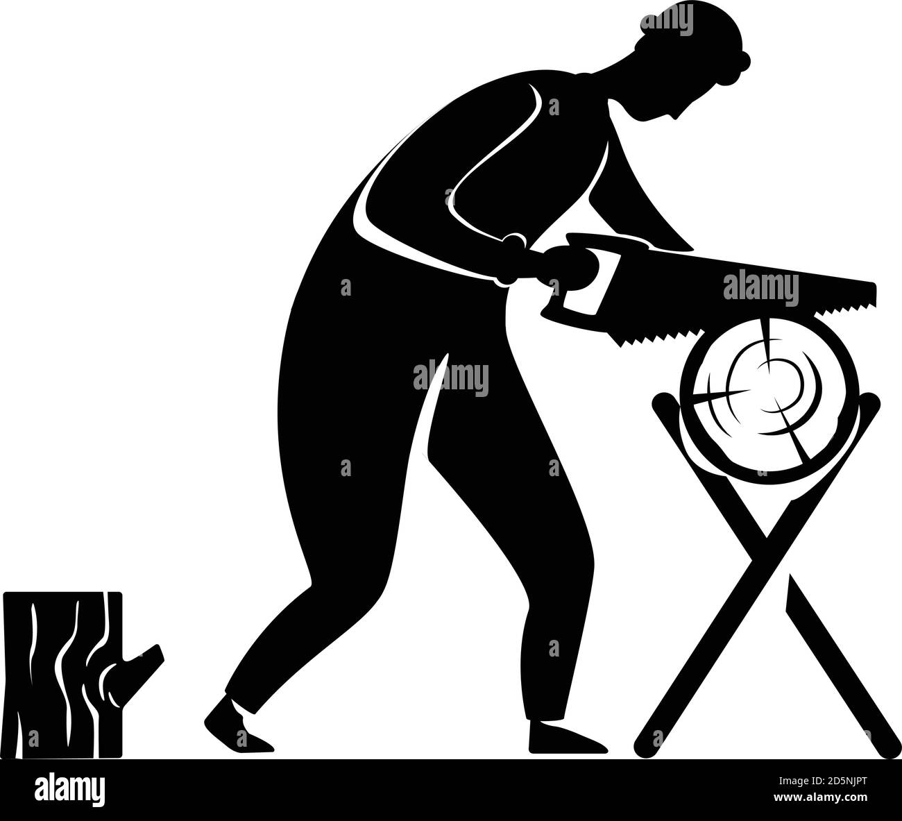 Carpentry black silhouette vector illustration Stock Vector Image & Art ...