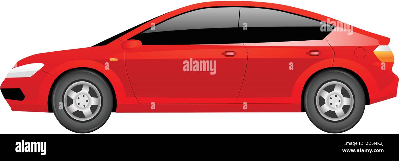 Red sedan cartoon vector illustration Stock Vector Image & Art - Alamy