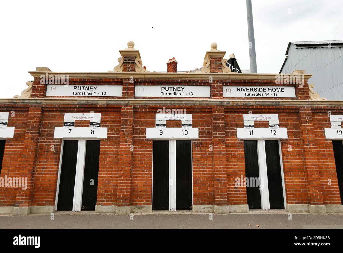 General view of the exterior of Craven Cottage Stock Photo - Alamy