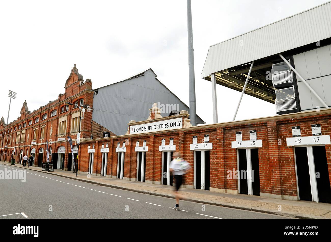 General view of the exterior of Craven Cottage Stock Photo - Alamy