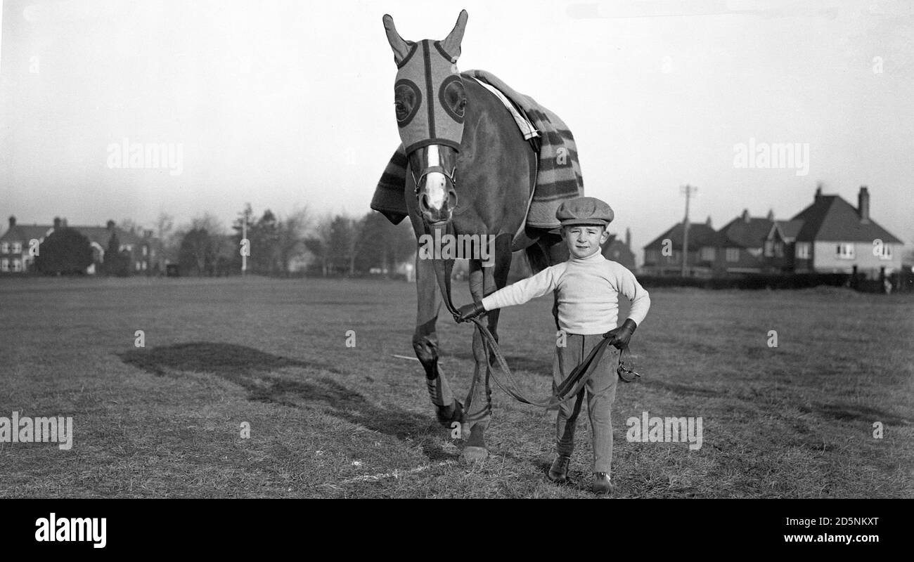 Fred Winter Jr, the son of famous ex-jockey Fred Winter, taking a horse ...