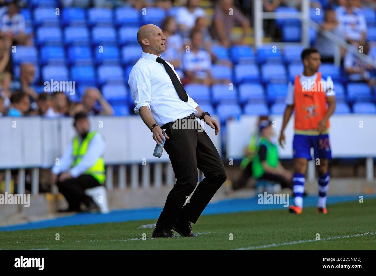 Reading manager Jaap Stam reacts during the match Stock Photo - Alamy