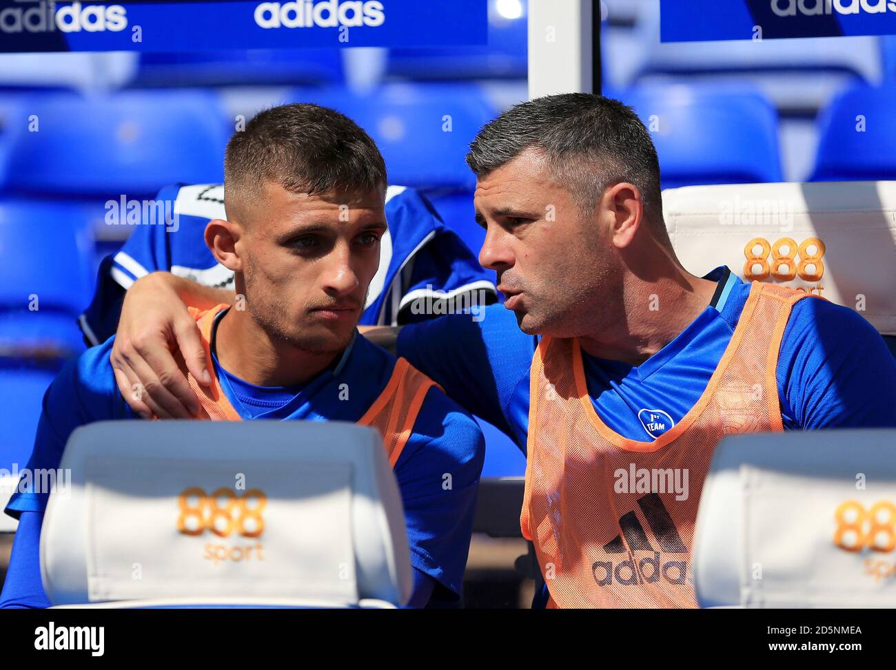 Birmingham City's Paul Robinson puts an arm around youngster Jack ...