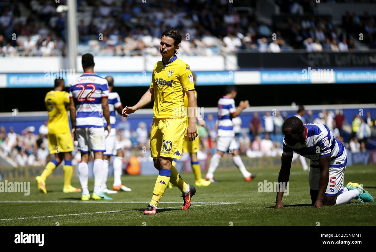 Leeds United's Marcus Antonsson looks dejected after a miss Stock Photo ...