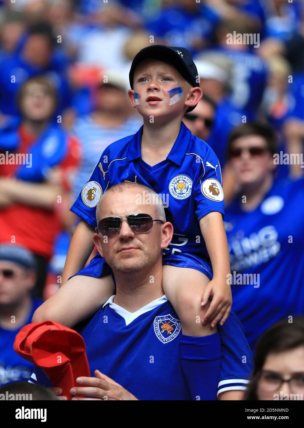 Leicester city fans show support in stands hi-res stock photography and ...