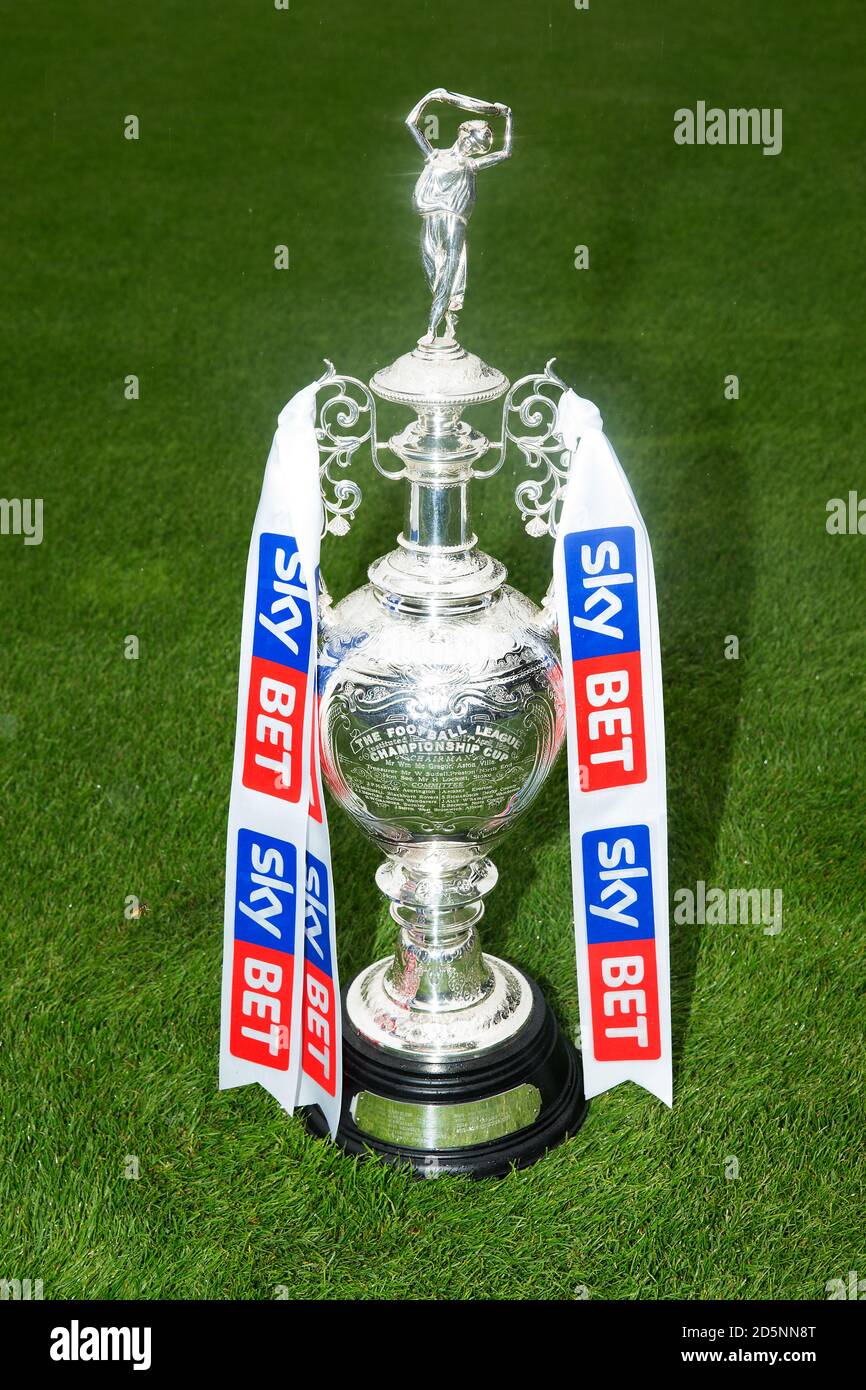 Detail of the Football League Championship trophy Stock Photo - Alamy