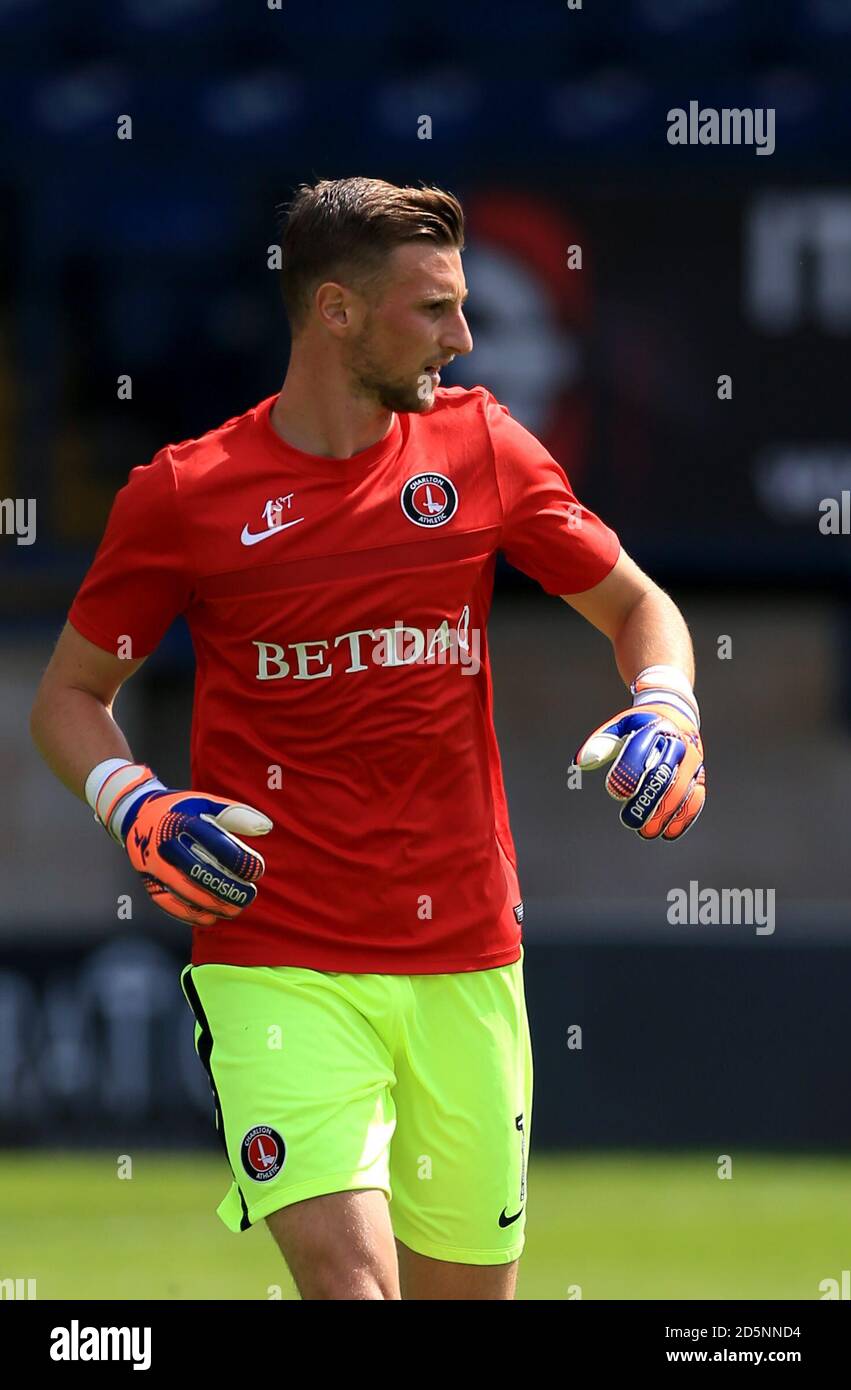 Charlton Athletic goalkeeper Declan Rudd, Charlton Athletic Stock Photo ...