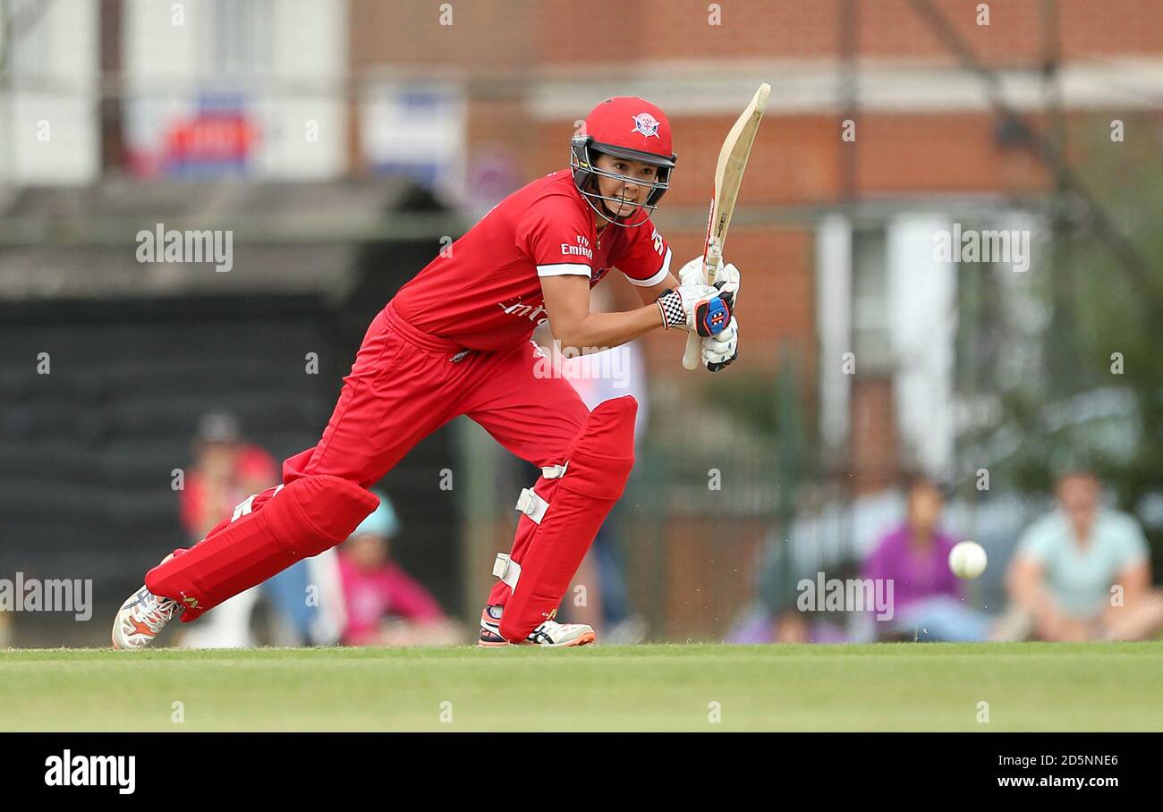 Lancashire Thunder Natasha Miles batting Stock Photo - Alamy