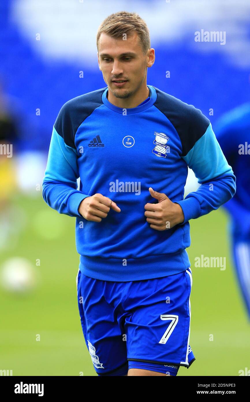 Birmingham City's Robert Tesche during the warm up Stock Photo - Alamy