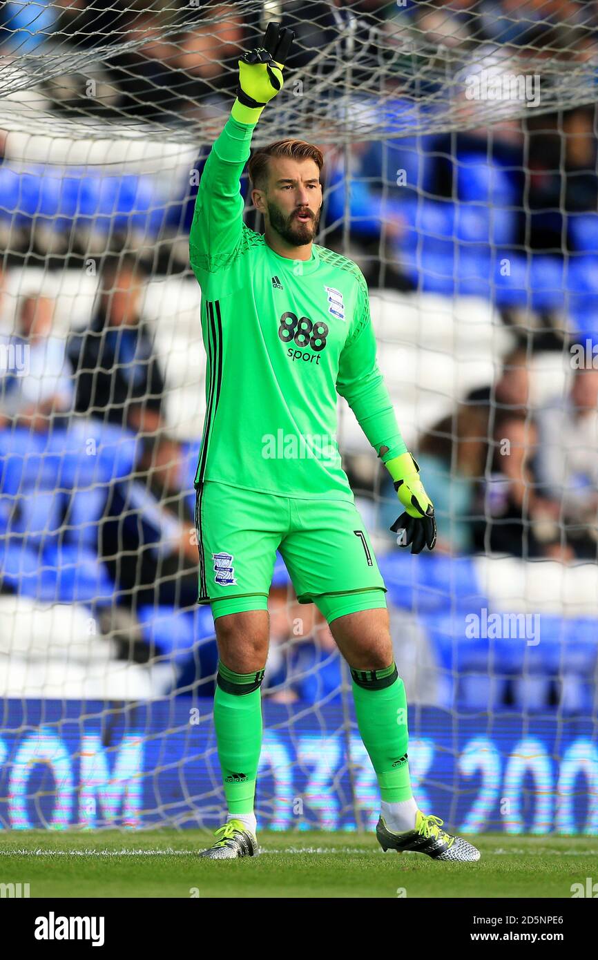 Birmingham City goalkeeper Adam Legzdins Stock Photo - Alamy