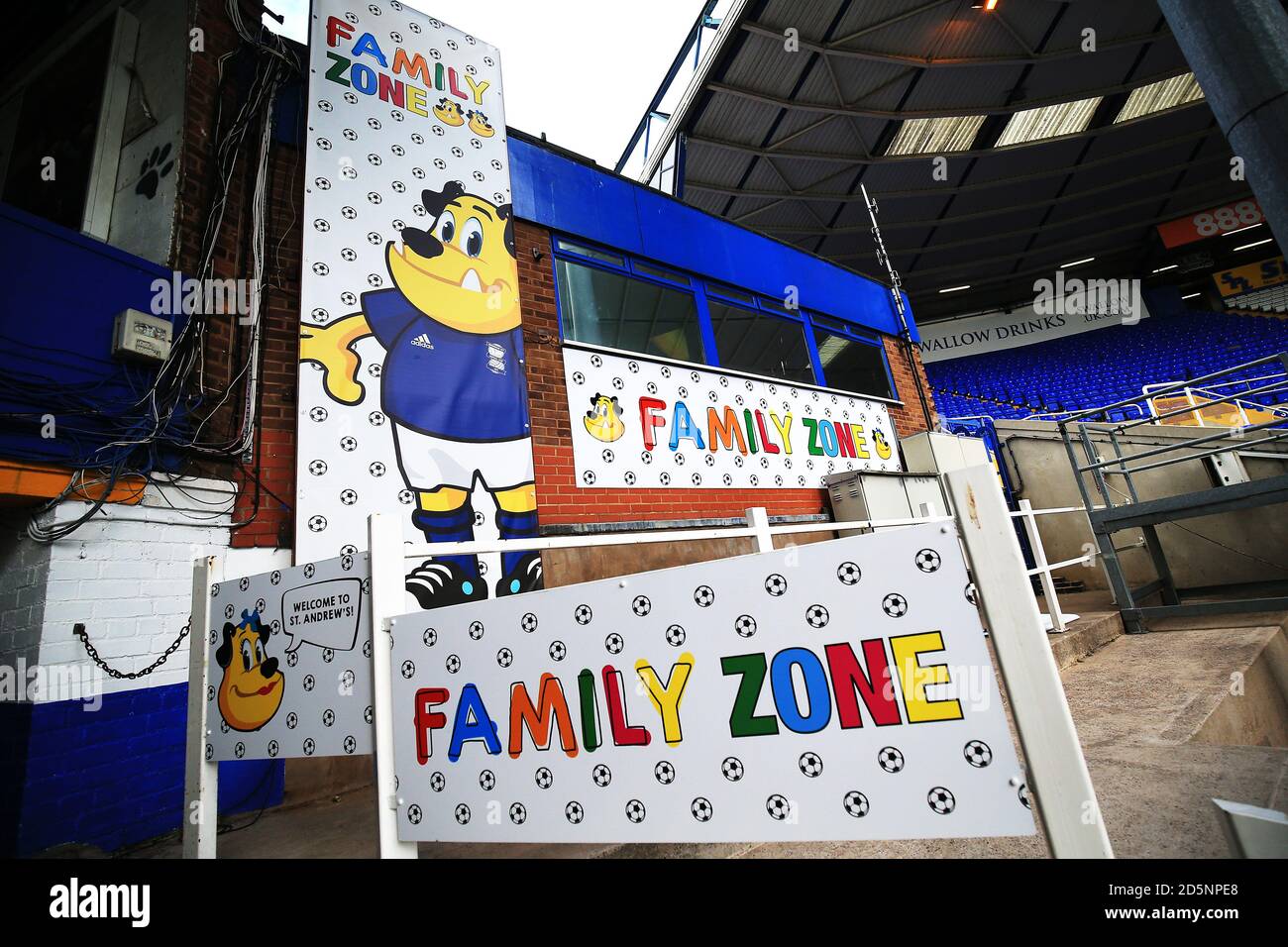 A general view of the family zone at St Andrews, home of Birmingham ...